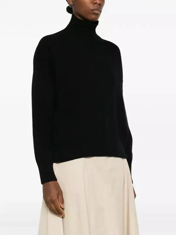 ARAGONA Roll-neck Ribbed-trim Sweater