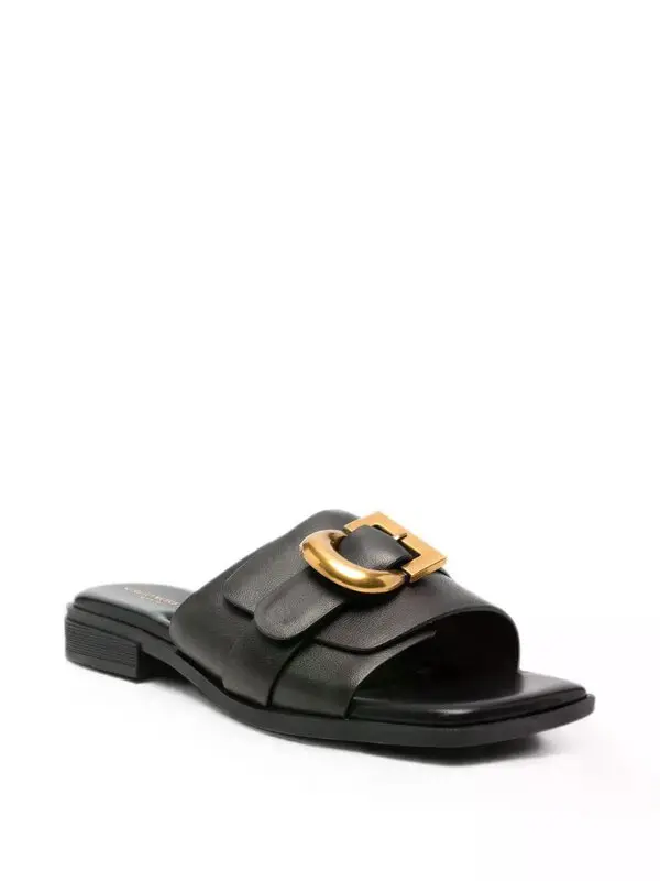 SERGIO MORETTI FIRENZE Buckle-detail Square-toe Sandals