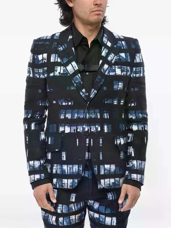 Off-White Windows-print Single-breasted Blazer