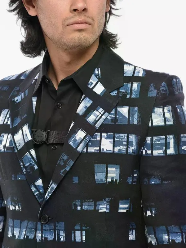 Off-White Windows-print Single-breasted Blazer