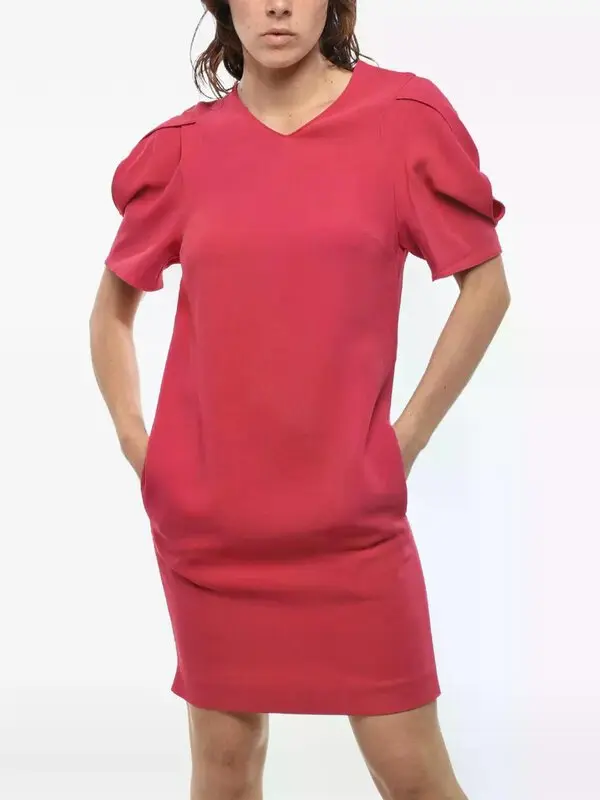 Stella McCartney Malia V-neck Puff Sleeve Mini Dress