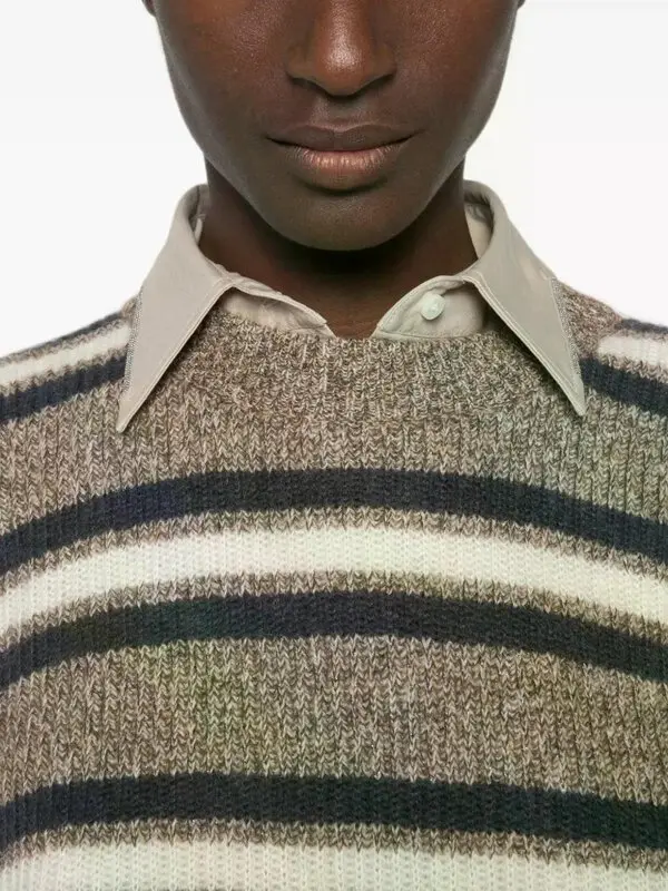 Brunello Cucinelli Striped Crew-neck Sweater