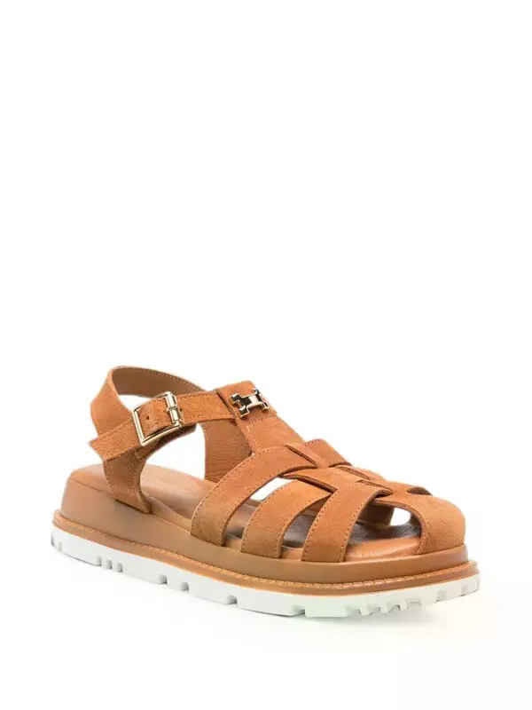 SERGIO MORETTI FIRENZE Buckle-fastening Leather Sandals