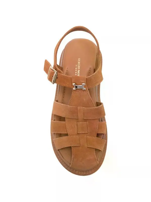 SERGIO MORETTI FIRENZE Buckle-fastening Leather Sandals