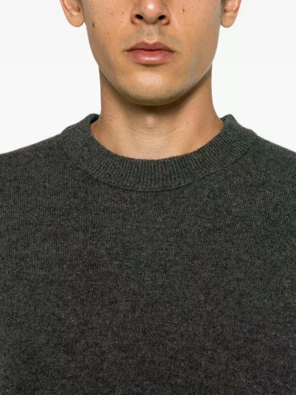 ATOMO FACTORY Crew Neck Ribbed Trim Sweater