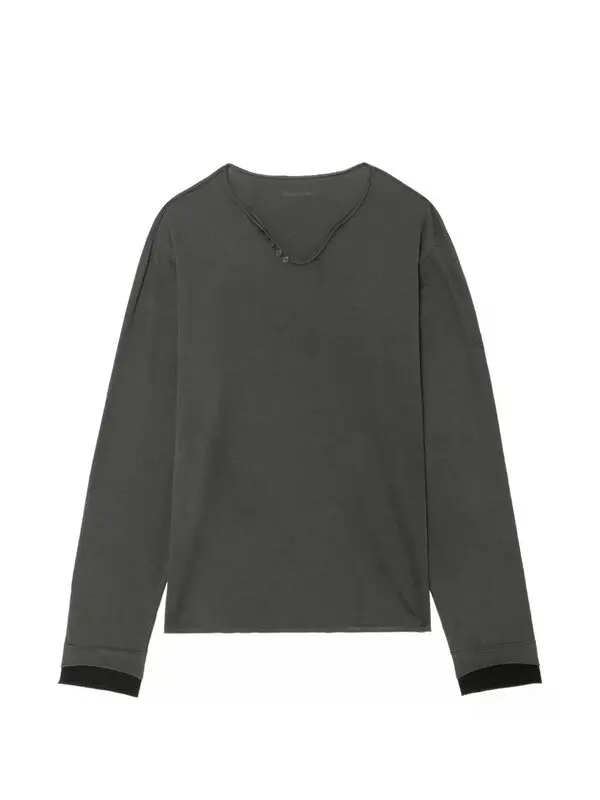 Zadig&Voltaire Monastir Henley T-shirt - Grey