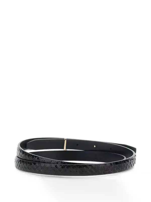 TOM FORD T-logo Snakeskin-effect Belt