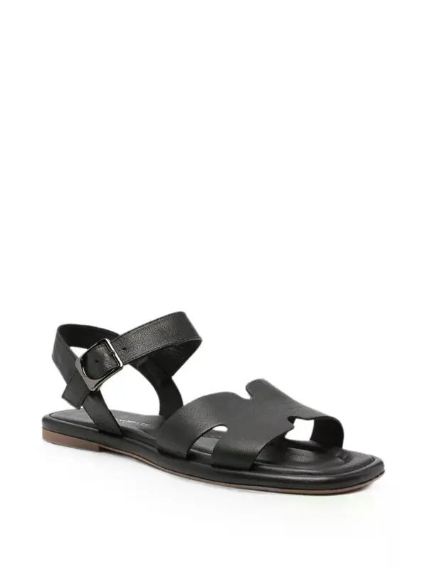 SERGIO MORETTI FIRENZE Leather Buckle Fastening Sandals