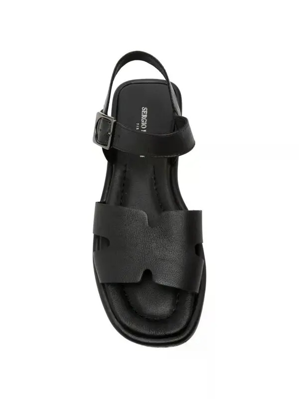 SERGIO MORETTI FIRENZE Leather Buckle Fastening Sandals