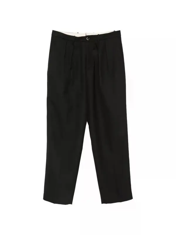 NINE:INTHE:MORNING Kai Pleated Straight-leg Trousers - Black