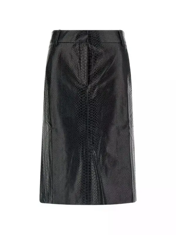 Andamane Snake-effect Midi Skirt