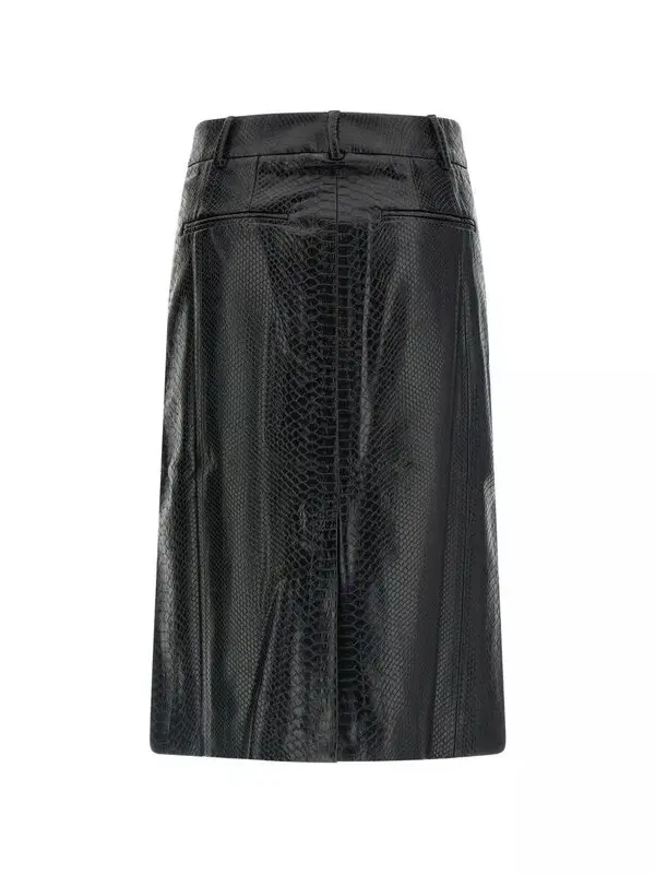 Andamane Snake-effect Midi Skirt