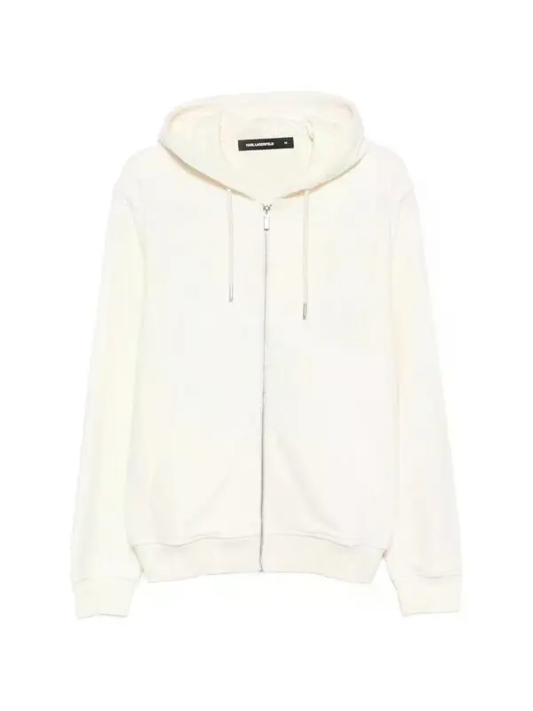 Karl Lagerfeld Zip-up Hoodie With Embossed Logo