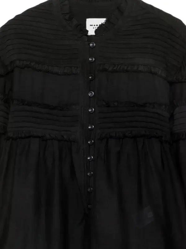 MARANT ETOILE Doane Ruffled Pleated Blouse
