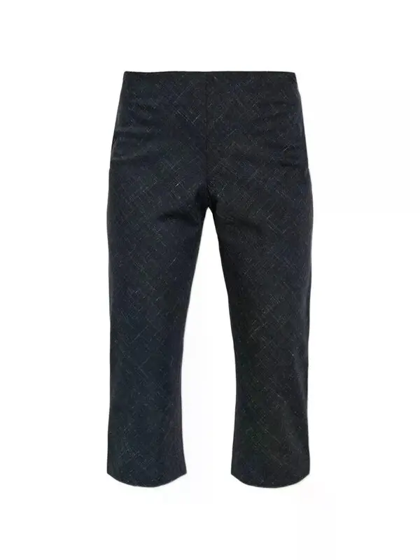 Christopher Esber Charcoal Marl Pattern Capri Trousers