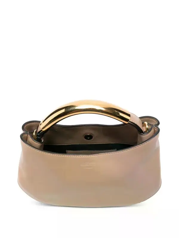 Moschino Metal Handle Tote Bag - Brown