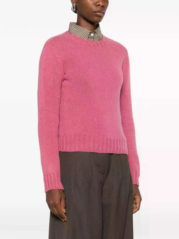 ARAGONA Ribbed-knit Crew-neck Sweater