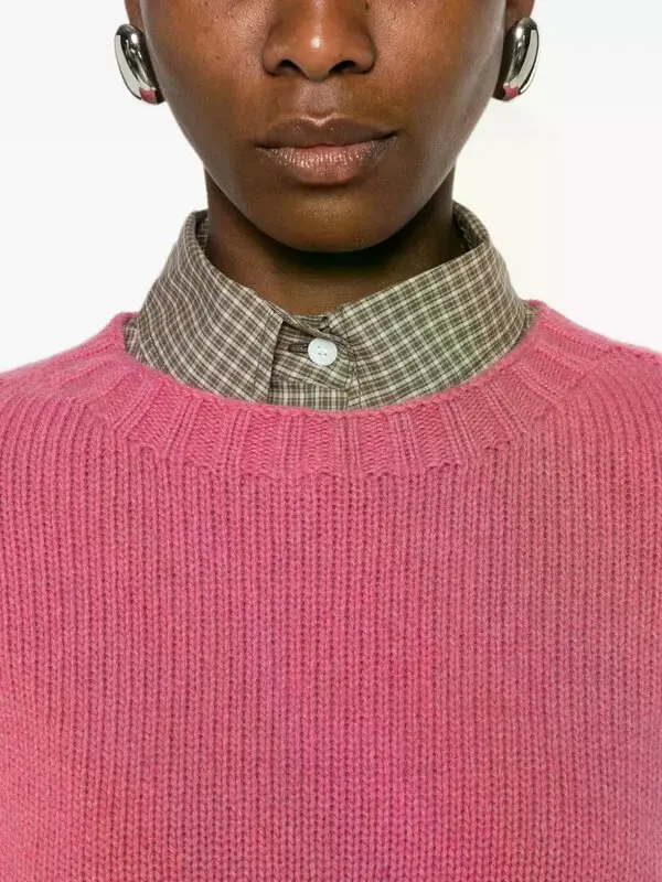 ARAGONA Ribbed-knit Crew-neck Sweater