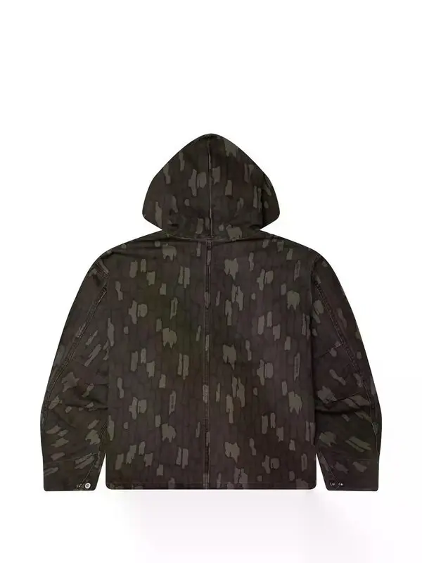 METALWOOD STUDIO Camouflage Print Zip-up Hoodie