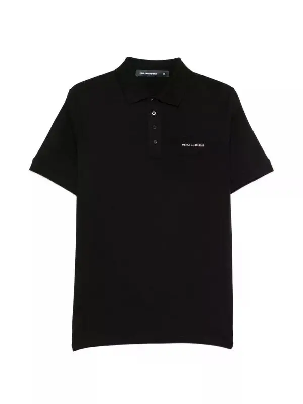 Karl Lagerfeld Logo-plaque Polo Shirt