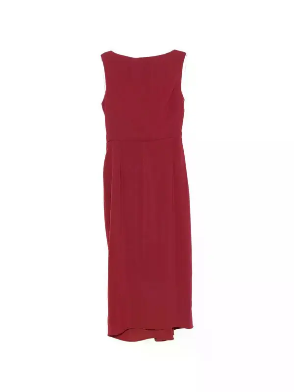 Max Mara Mstdetto Draped V-neck Midi Dress