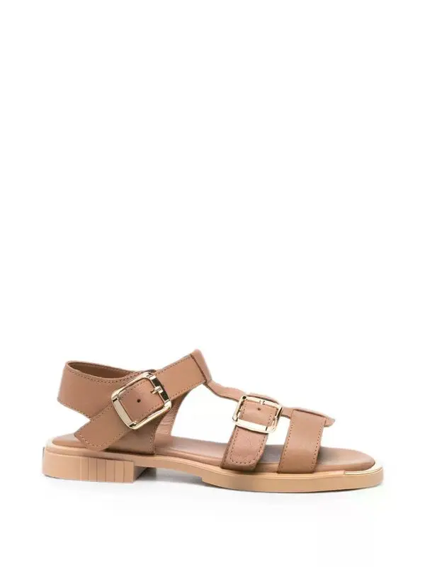 SERGIO MORETTI FIRENZE Buckle-fastening Leather Sandals