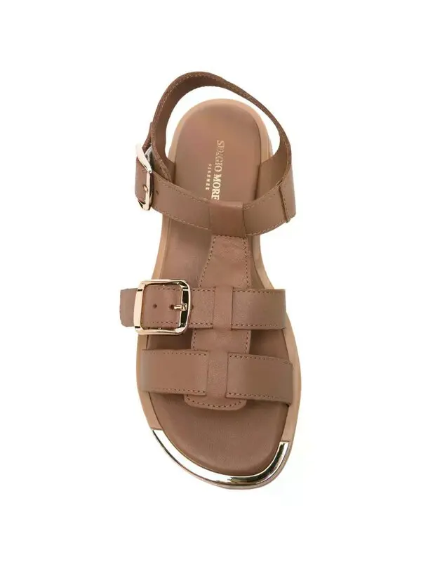SERGIO MORETTI FIRENZE Buckle-fastening Leather Sandals
