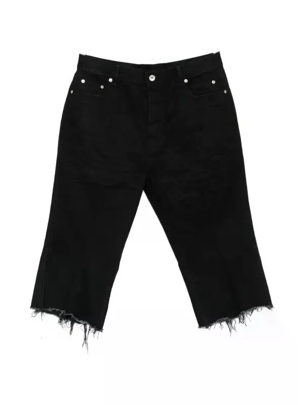 Rick Owens Bolan Cropped Raw-cut Jeans