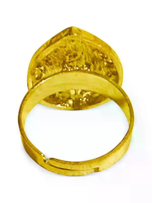 HZMER JEWELLERY Filigree Pear-cut Crystal Ring