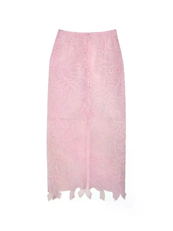Cecilie Bahnsen Bow-embroidered Pencil Midi Skirt
