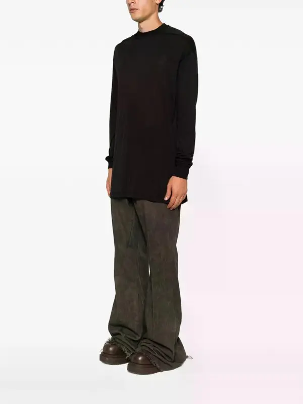 Rick Owens Long Sleeve Knit Crew Neck Sweater