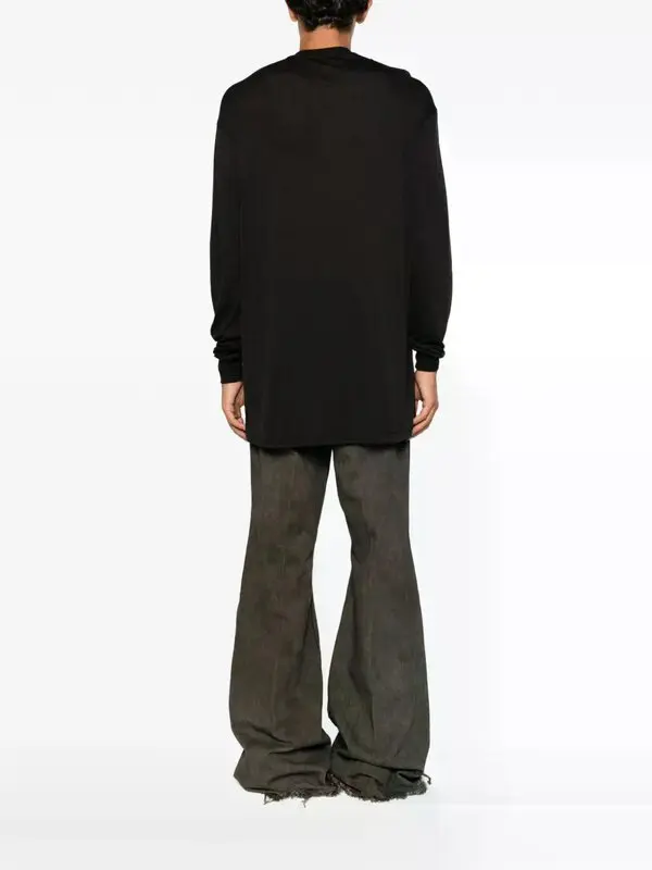 Rick Owens Long Sleeve Knit Crew Neck Sweater