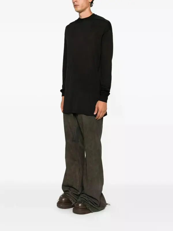 Rick Owens Long Sleeve Knit Crew Neck Sweater