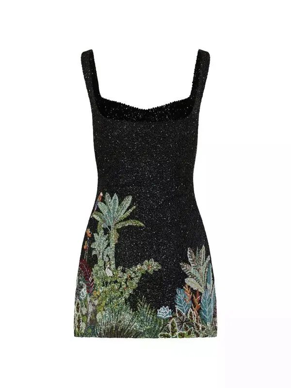 CLIO PEPPIATT Embellished Tropical Mini Dress