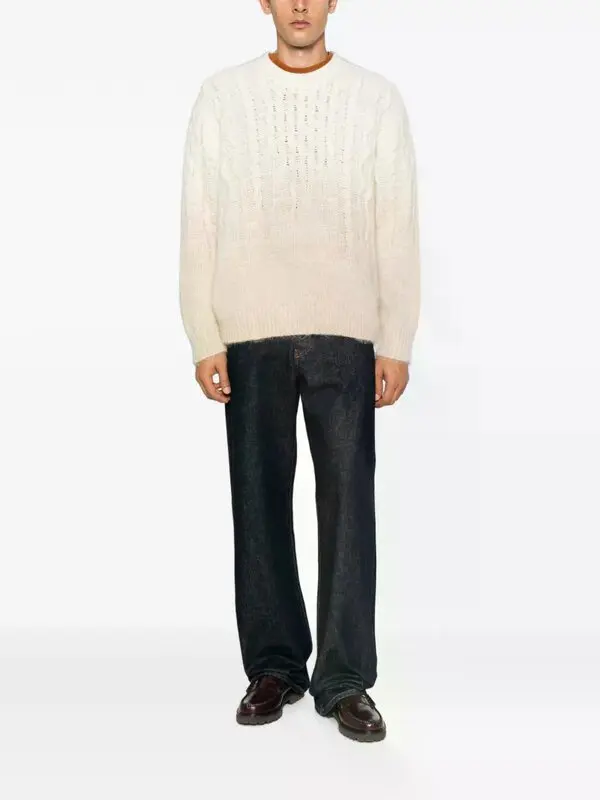 ATOMO FACTORY Cable-knit Ombré-effect Sweater