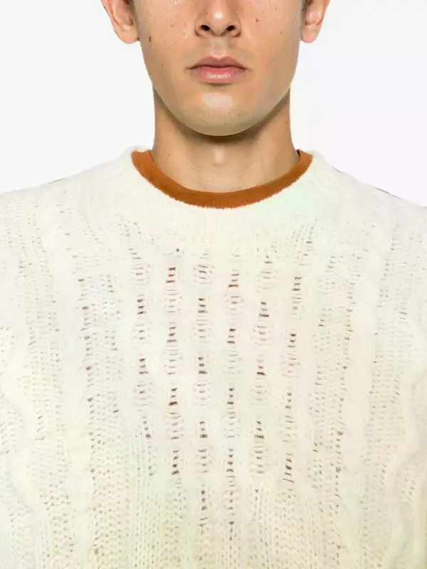 ATOMO FACTORY Cable-knit Ombré-effect Sweater
