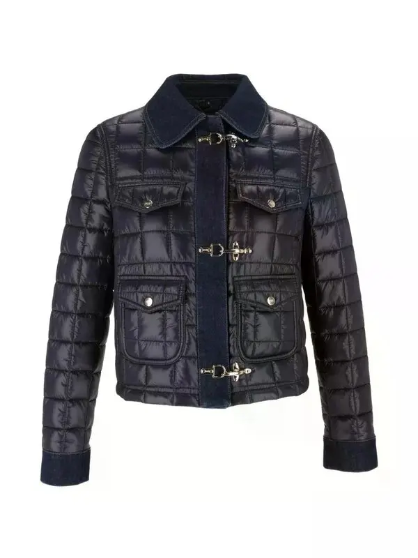 FAY Quilted Jacket With Denim Details