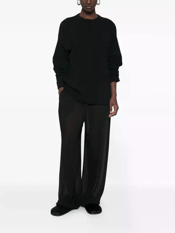 Extreme Cashmere Paolo Crew Neck Long Sleeve Sweater - Black