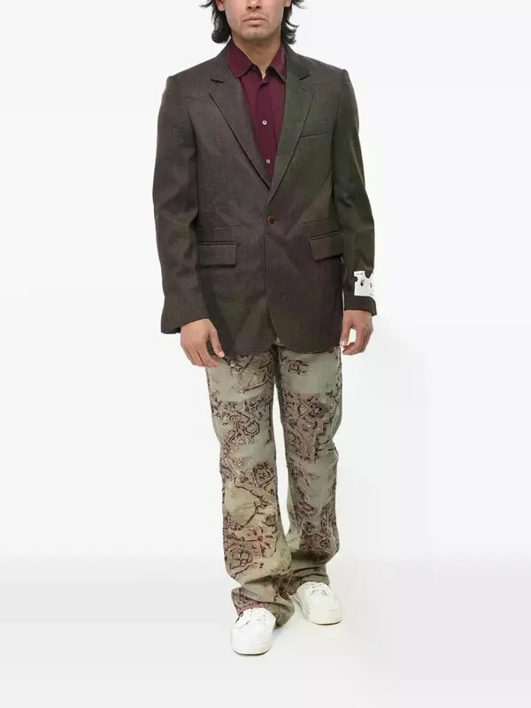 Off-White Wool-twill Blazer With Flap Pockets