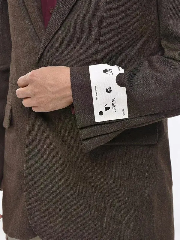 Off-White Wool-twill Blazer With Flap Pockets