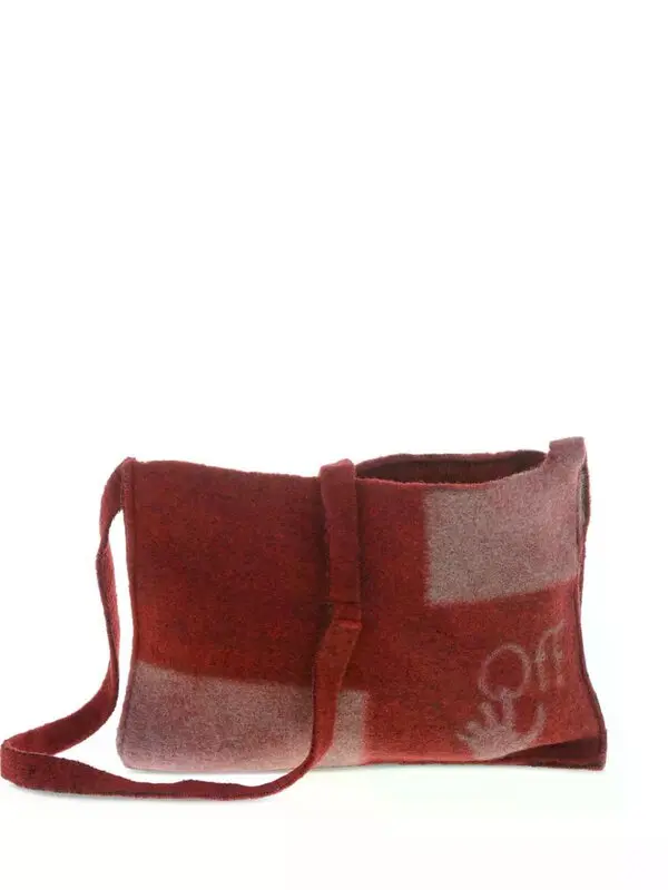Off-White Felt Shoulder Bag - Red