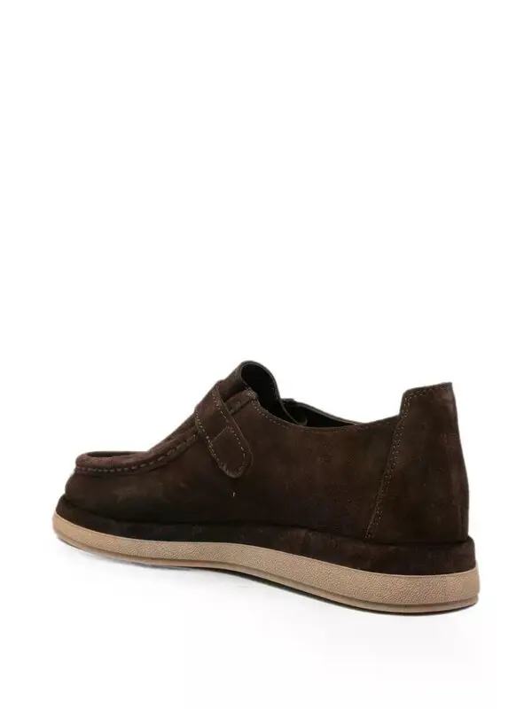 SERGIO MORETTI FIRENZE Suede Loafers With Buckle Fastening