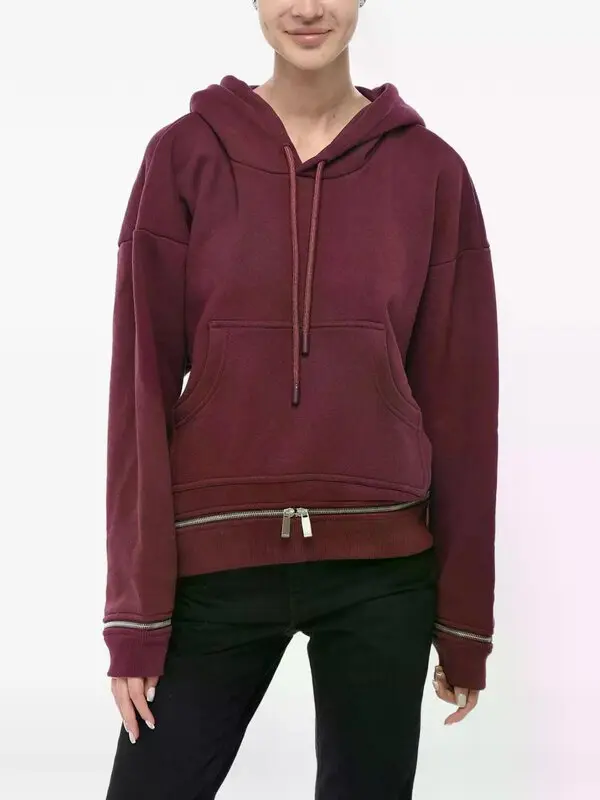 Off-White Zip-hem Drawstring Hoodie