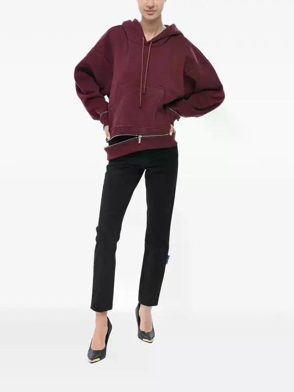 Off-White Zip-hem Drawstring Hoodie