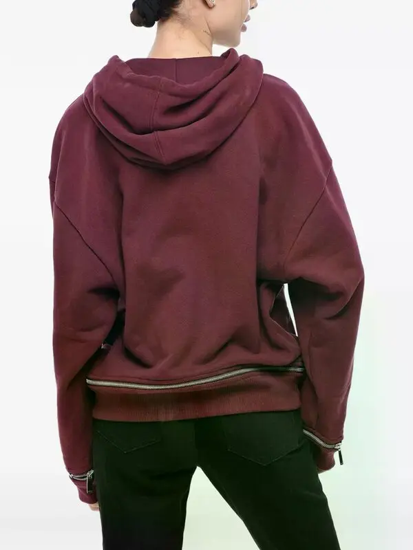 Off-White Zip-hem Drawstring Hoodie