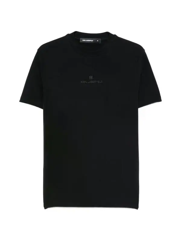 Karl Lagerfeld Logo-embroidered T-shirt