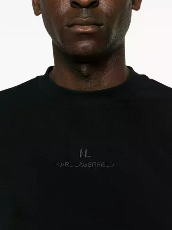 Karl Lagerfeld Logo-embroidered T-shirt