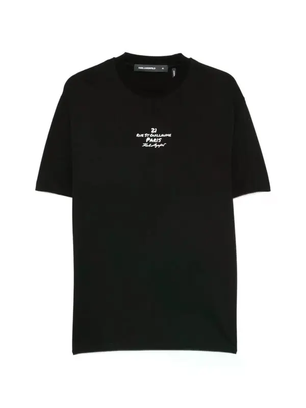 Karl Lagerfeld Crew-neck Cotton T-shirt - Black