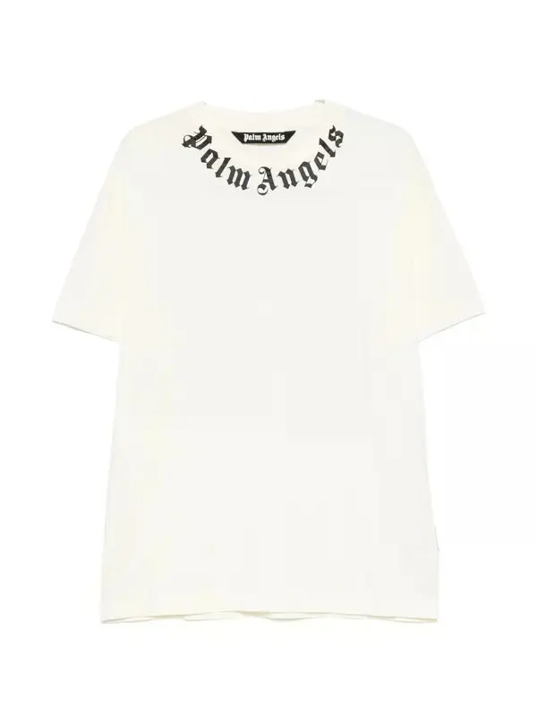 Palm Angels Neck Logo Printed T-shirt