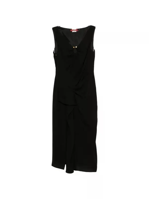 Max Mara Midi Dress With Hardware Detail - Black